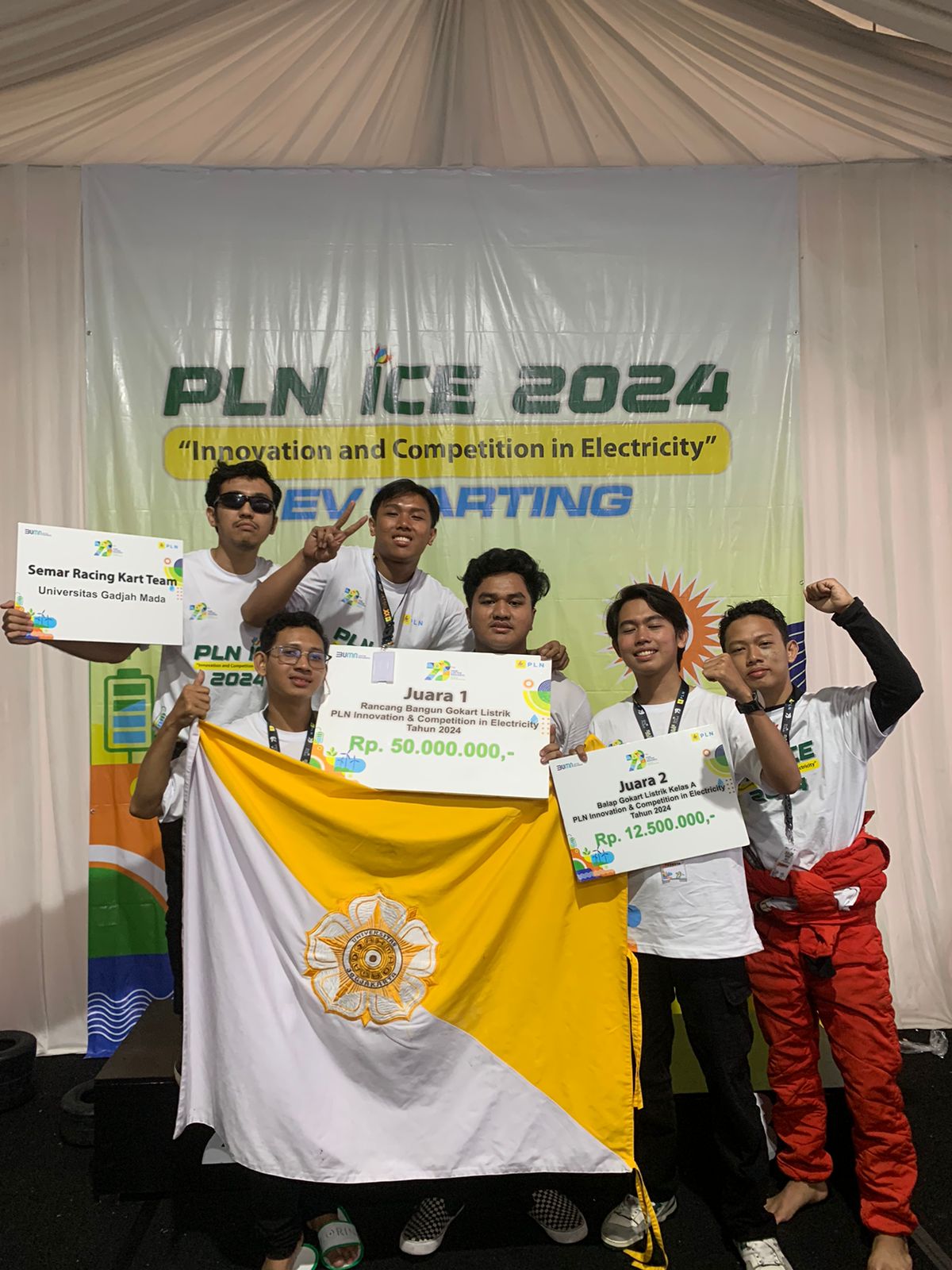 PLN ICE 2024: Universitas Gadjah Mada Raih Juara 1 dalam Kompetisi Rancang Bangun Gokart Listrik ...