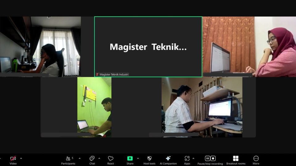 Prodi Magister Teknik Industri UGM Seleksi Mahasiswa Baru melalui Ujian Substansi – DTMI