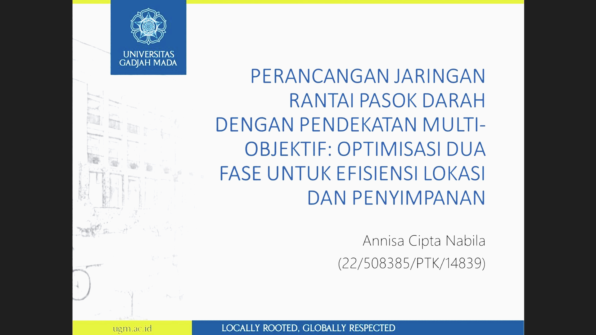Annisa Teliti Efisiensi Rantai Pasok Darah, Soroti Keseimbangan Sosial-Ekonomi dan Aksesibilitas ...